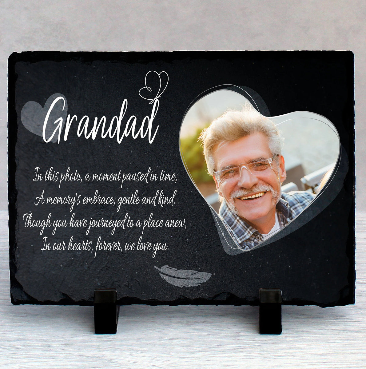 Personalised Memorial Photo Slate for a Loved One | A Forever In Our H ...